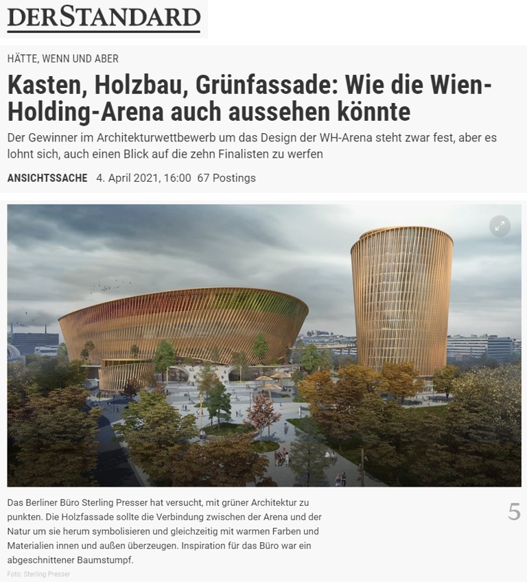 Article - Der Standard - WH Arena