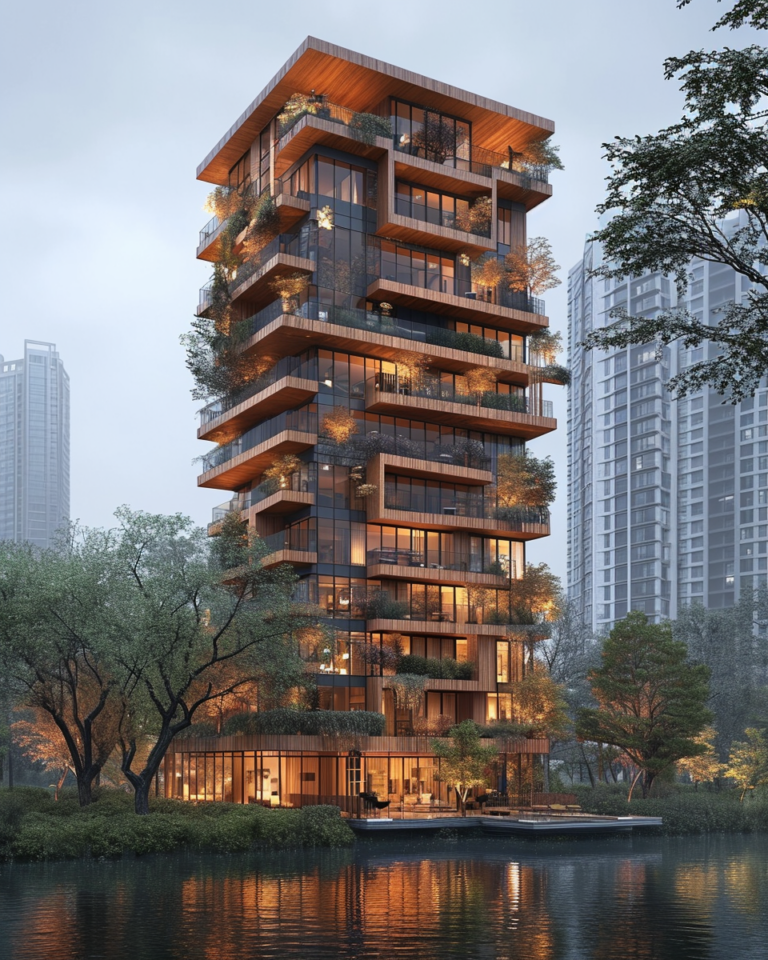 Sustainable Timber Tower Architecture